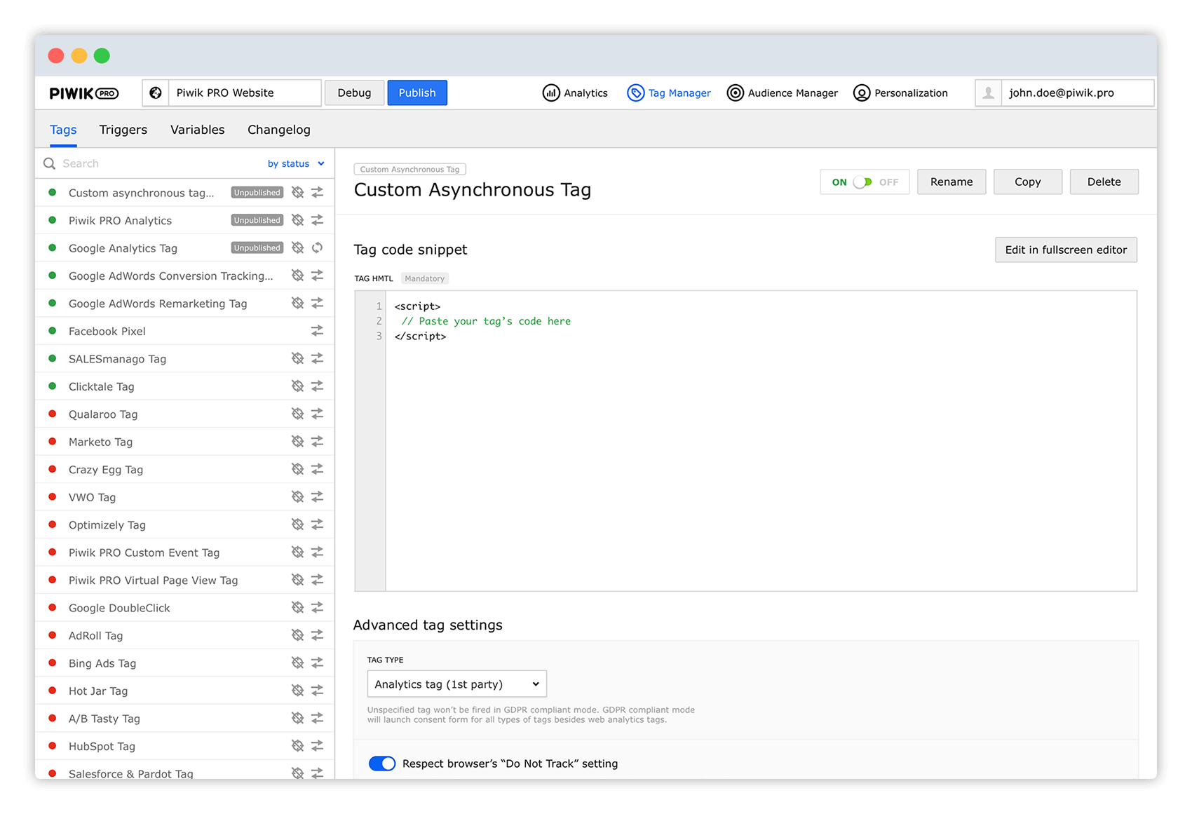 Enterprise Tag Manager, Tag Management System - Piwik PRO