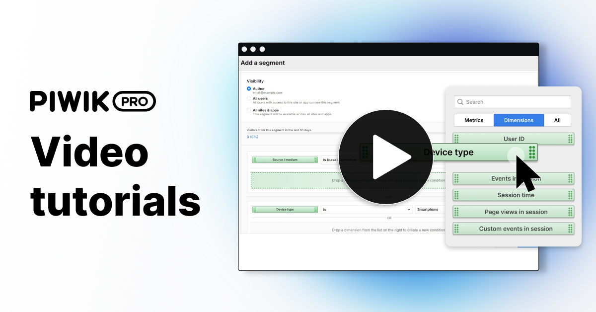 Video tutorials - Piwik PRO